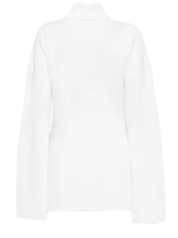 TOTEME Wool Jersey Turtleneck Sweater - Multicolor