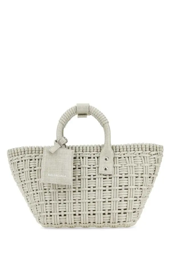 Balenciaga Raffia Bistro Xs Handbag - Brown