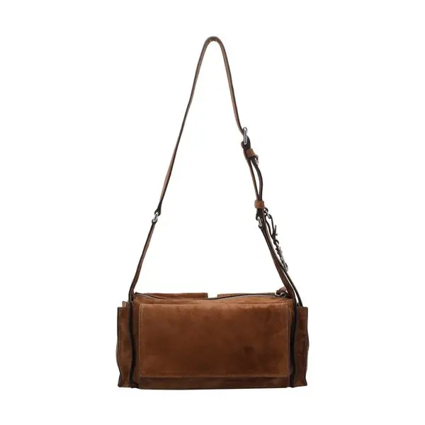 Miu Miu Suede Crossbody Bag - Brown