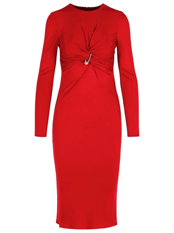 Versace Medusa Viscose Dress - Red