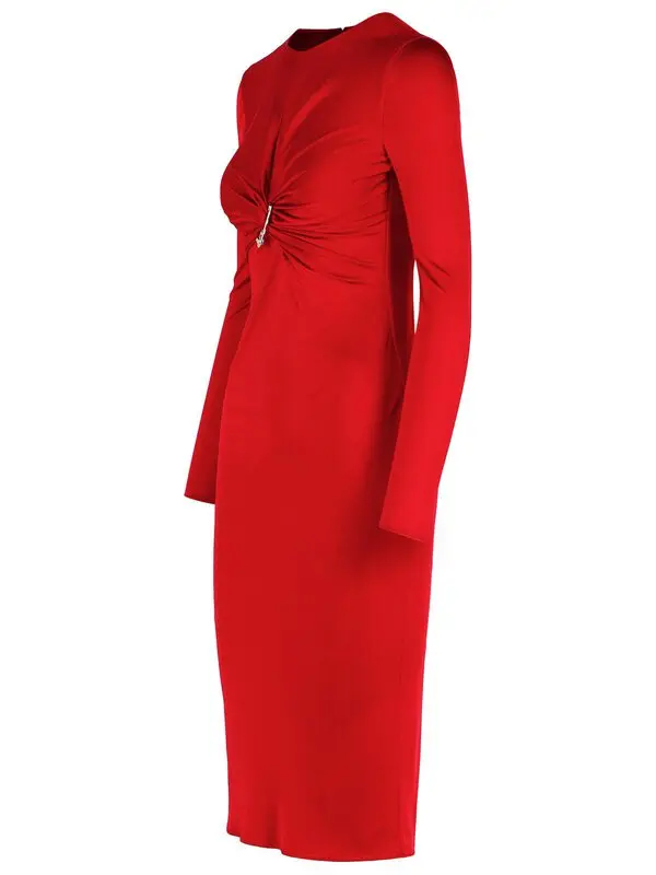 Versace Medusa Viscose Dress - Red