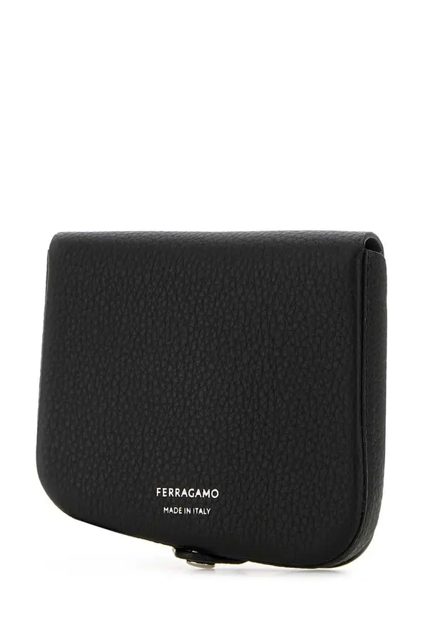 FERRAGAMO Calf Leather Coin Purse With Silver Tone Hardware