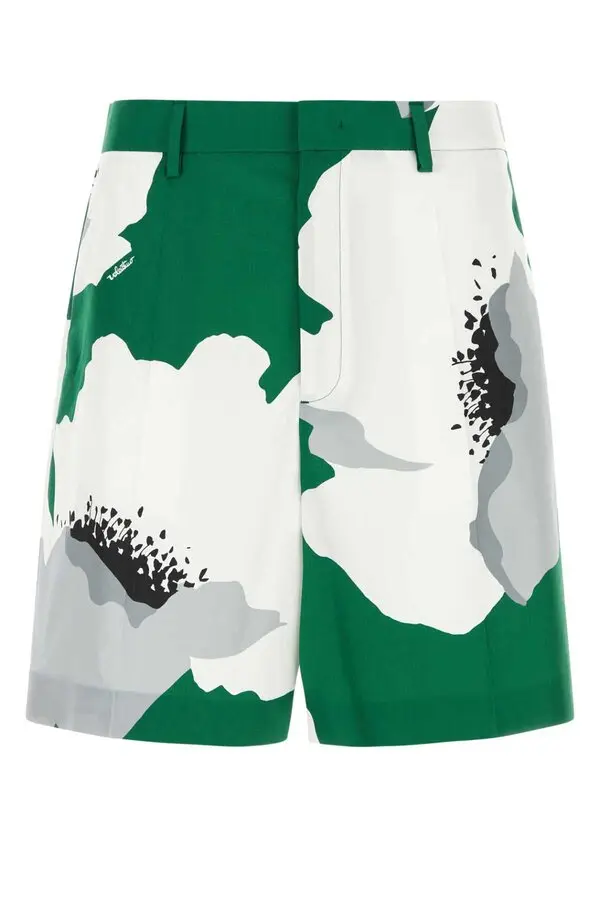 Valentino Garavani Printed Cotton Bermuda Shorts - Multicolor