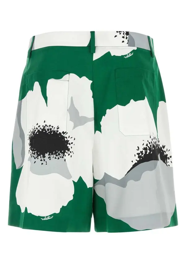 Valentino Garavani Printed Cotton Bermuda Shorts