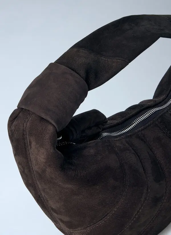 LEMAIRE Mini Fortune Croissant Handbag - Brown