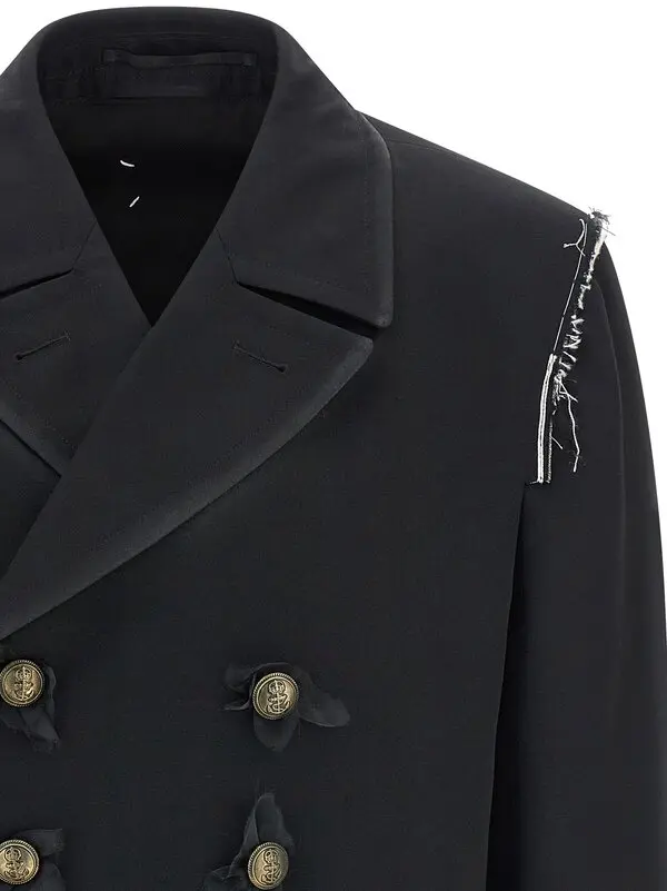 MAISON MARGIELA Double-breasted Wool Coat With Removable Inner Vest