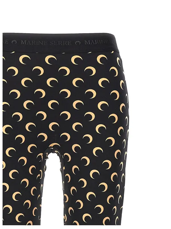 MARINE SERRE Moon Printed' Leggings - Black