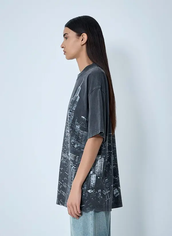 Alexander Wang Graphic Print Cotton T-shirt - Black
