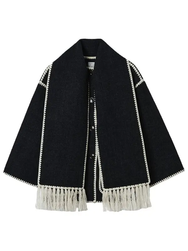 TOTEME Wool Blend Jacket With Scarf Detail