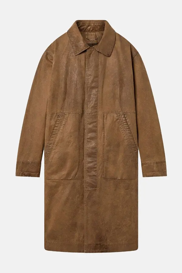 GOLDEN GOOSE Waxed Twill Trench Coat