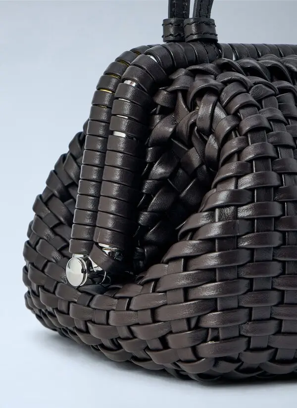 Jacquemus La Grande Pochette Salon Woven Leather Clutch - Brown