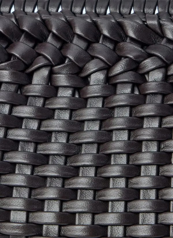 Jacquemus La Grande Pochette Salon Woven Leather Clutch - Brown
