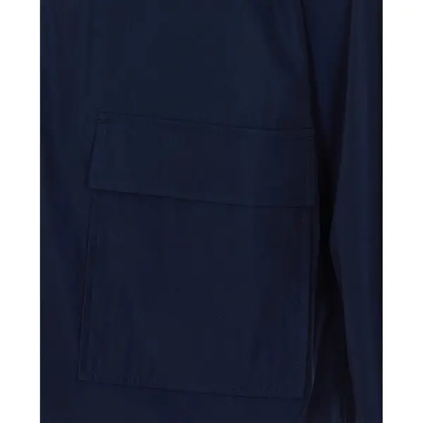 Thom Browne Packable Sportcoat With Logo Print - Blue