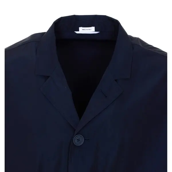 Thom Browne Packable Sportcoat With Logo Print - Blue