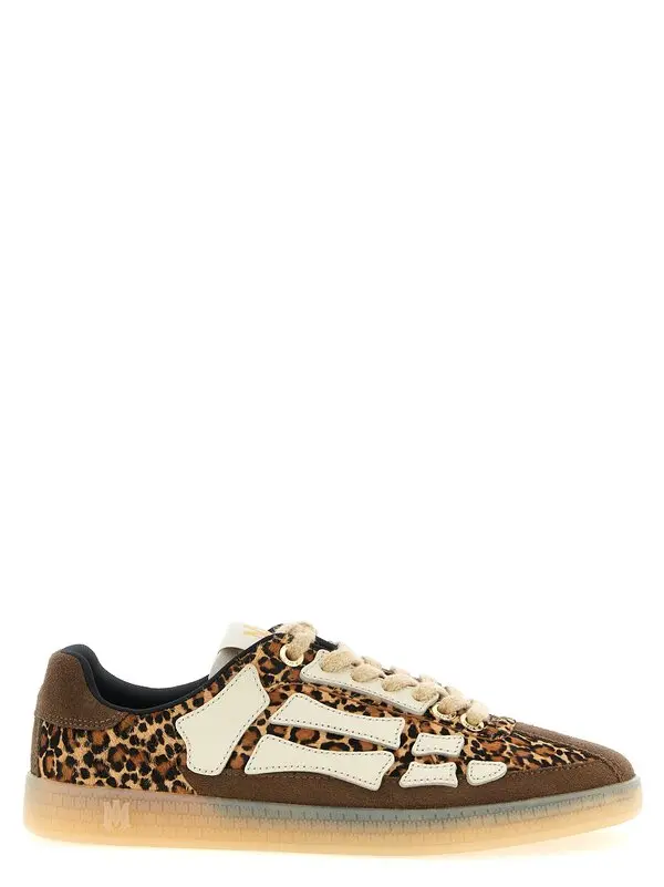 Amiri Leopard Pacific Bones Sneakers - Brown