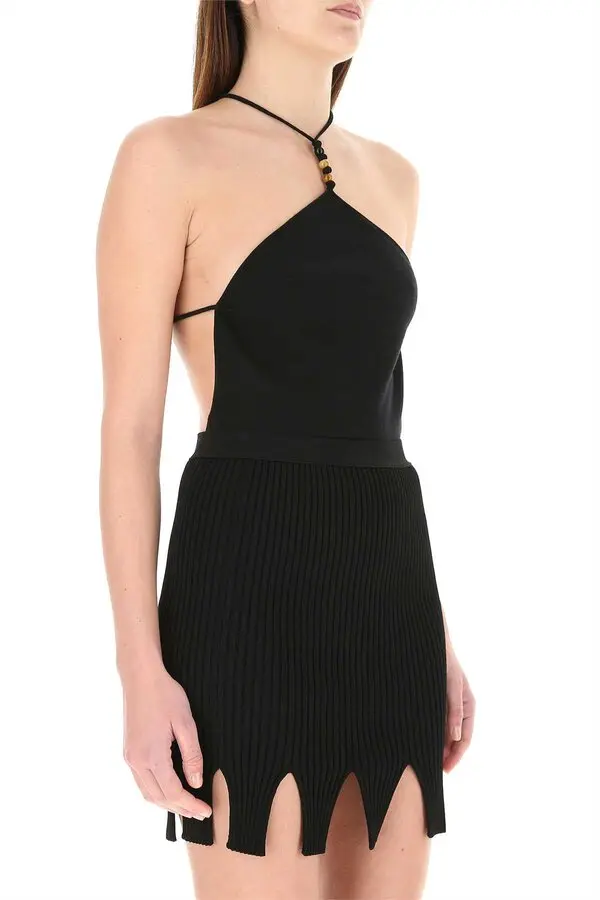 Bottega Veneta Stretch Cashmere Blend Bodysuit - Black
