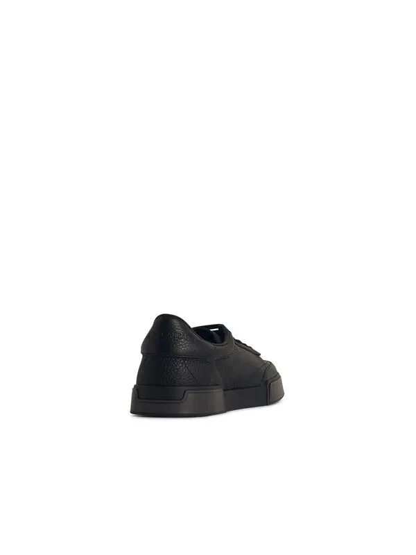 Dolce & Gabbana Portofino' Embossed Leather Sneakers - Black