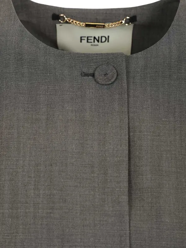 Fendi Mohair Fabric Cropped Jacket