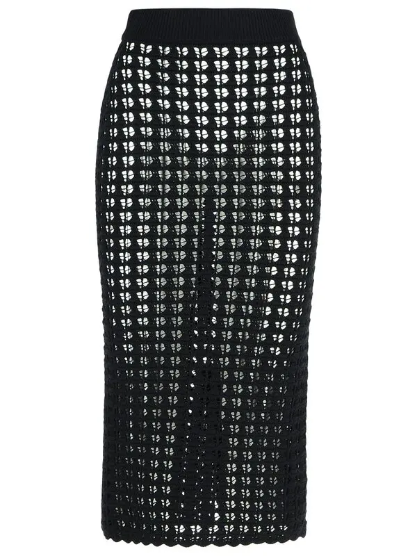 Dolce & Gabbana Virgin Wool Crocheted Skirt