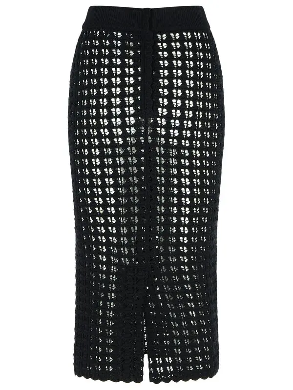 Dolce & Gabbana Virgin Wool Crocheted Skirt