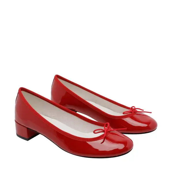 Repetto Camille Patent Leather Ballet Pumps - Red