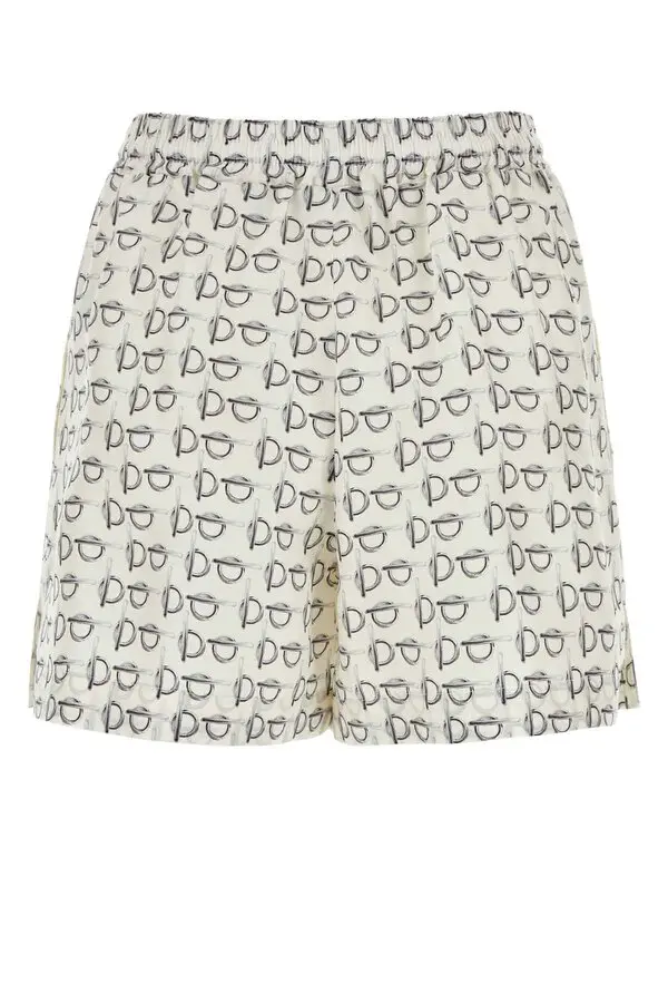 Burberry Printed Silk Shorts - Multicolor