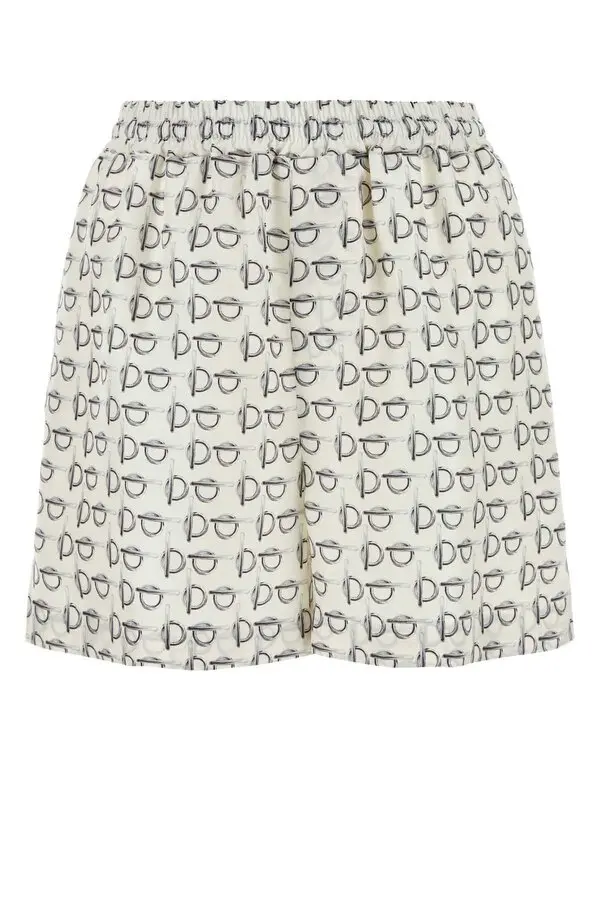 Burberry Printed Silk Shorts - Multicolor