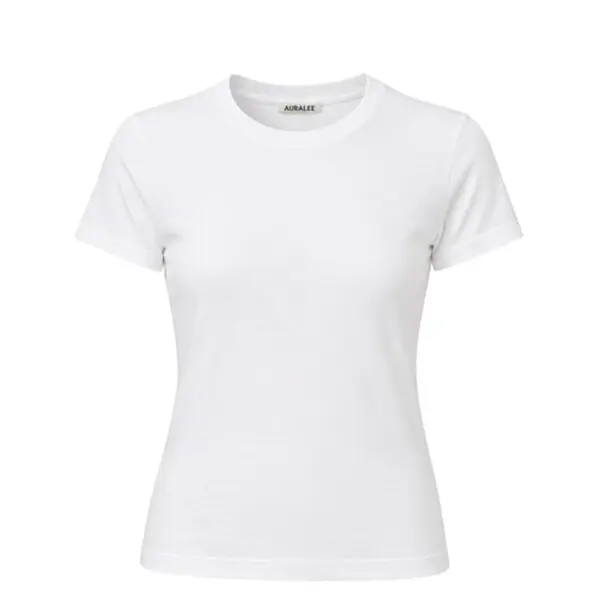 Auralee Brushed Organic Cotton Jersey T-shirt - White