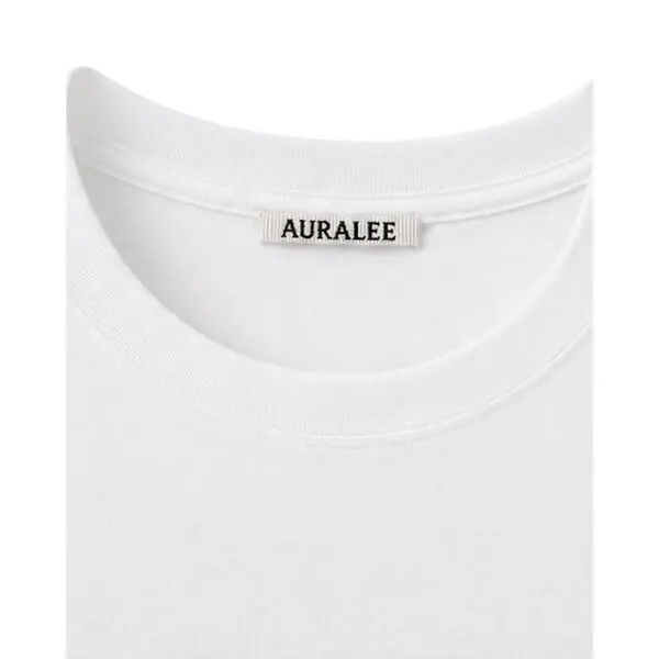 Auralee Brushed Organic Cotton Jersey T-shirt - White