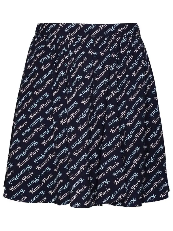 Kenzo Verdy Viscose Miniskirt - Blue