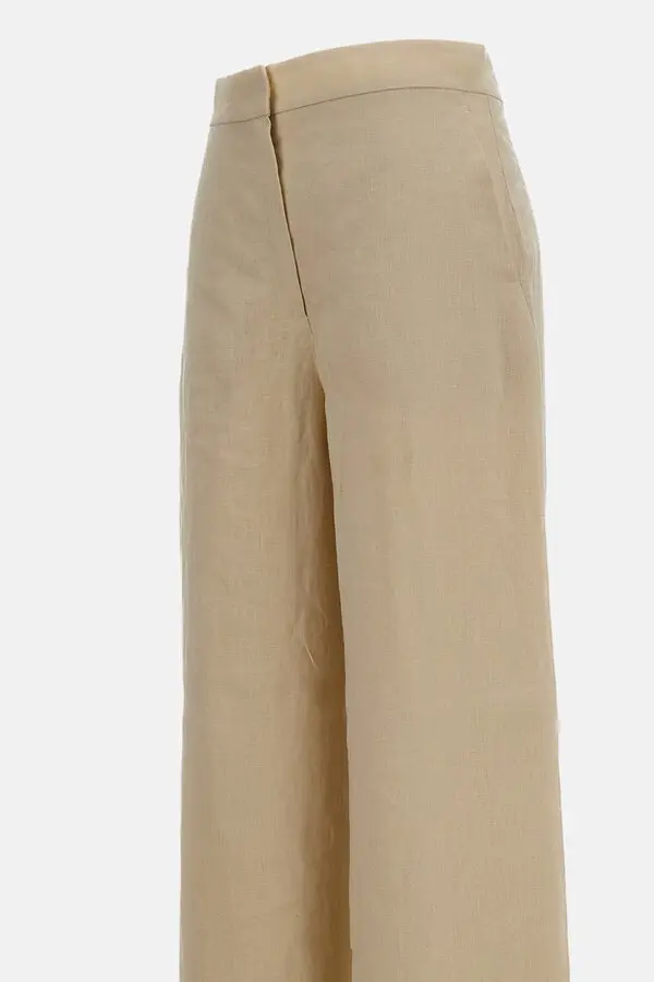 Max Mara Wide-leg Linen Trousers - Multicolor