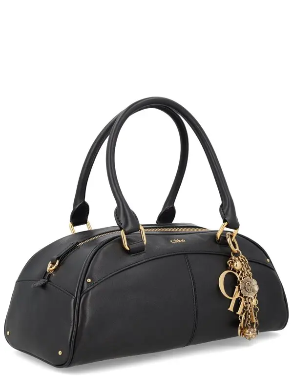 Chloé Leather Bowling Bag - Black