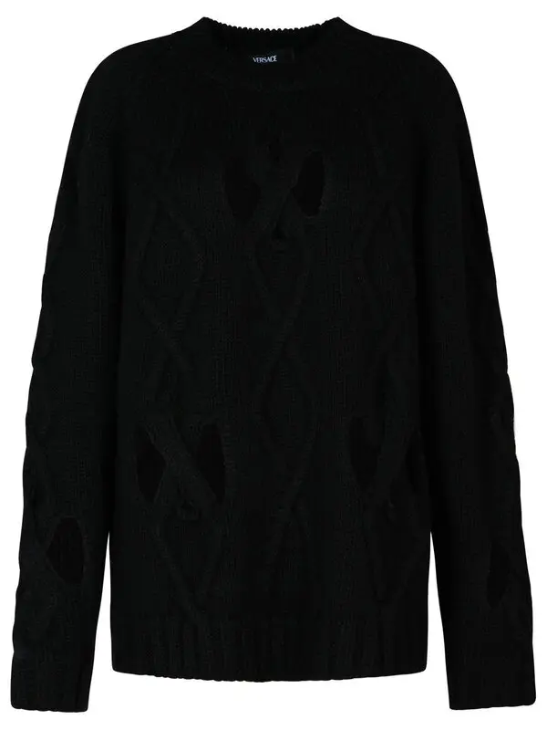Versace Wool Blend Sweater - Black