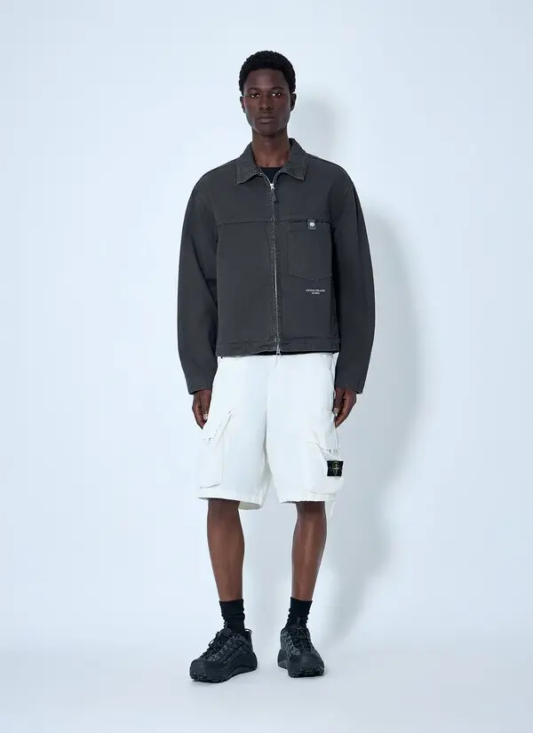 Stone Island Zip-front Cotton Jacket - Gray