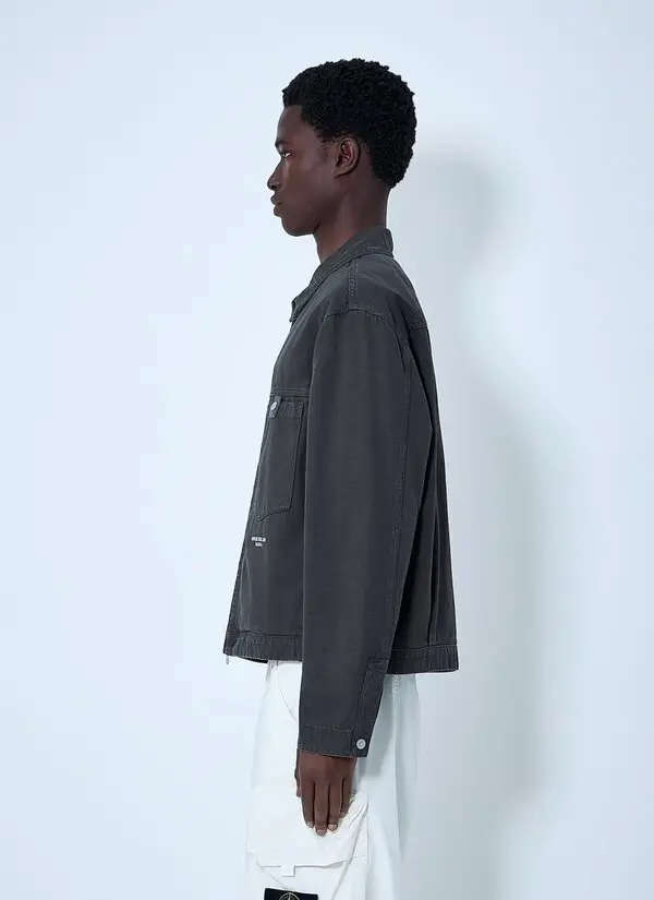 Stone Island Zip-front Cotton Jacket - Gray