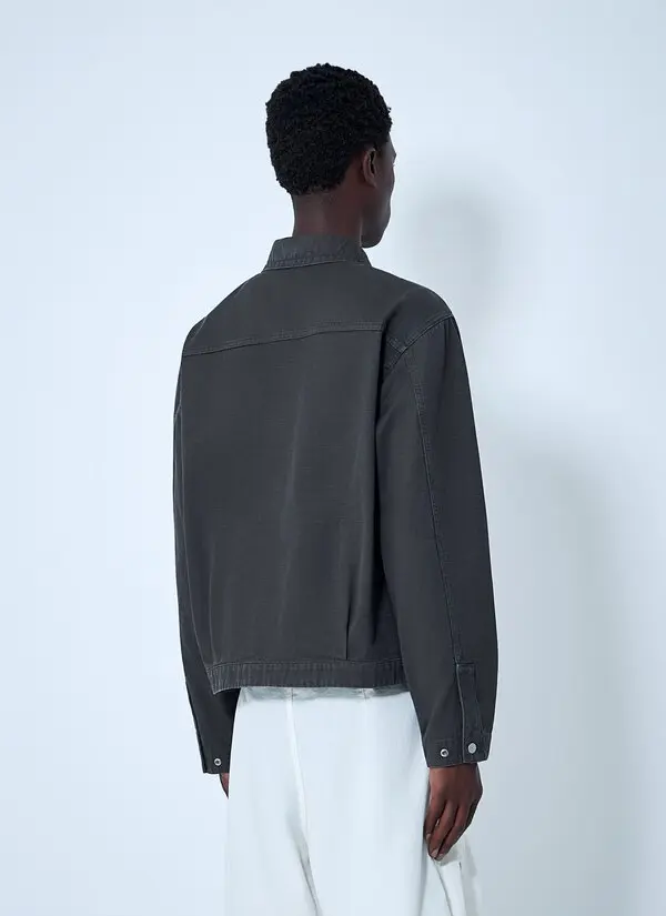 Stone Island Zip-front Cotton Jacket - Gray