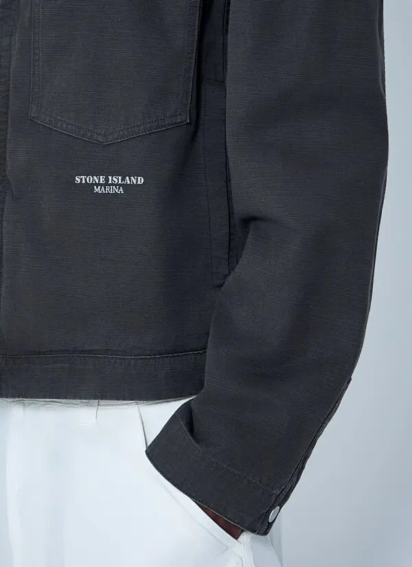 Stone Island Zip-front Cotton Jacket - Gray