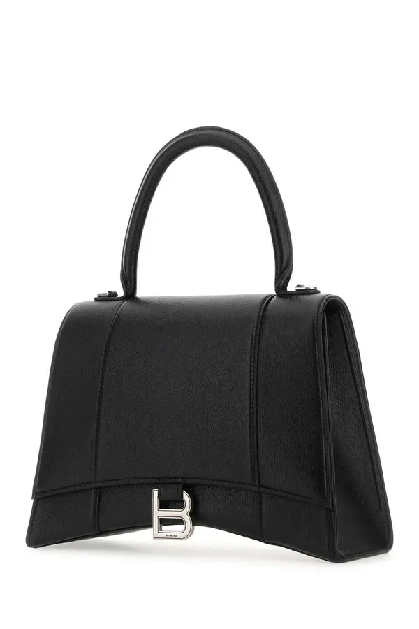 Balenciaga Leather Hourglass Handbag - Black