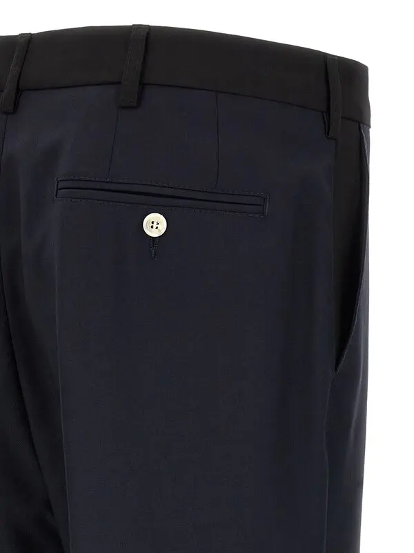Marni Tropical Wool Straight Leg Pants - Blue