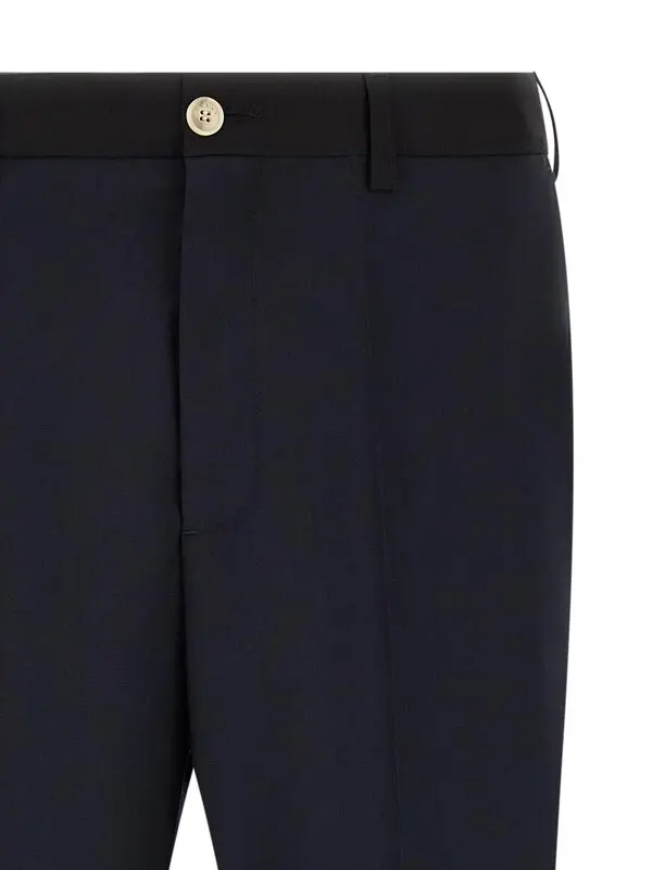 Marni Tropical Wool Straight Leg Pants - Blue