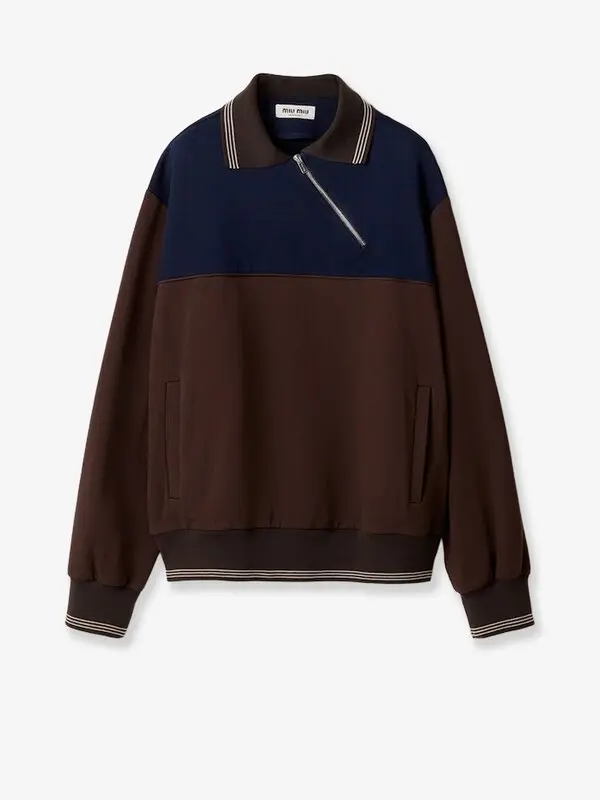 Miu Miu Viscose Zip-up Sweatshirt - Multicolor