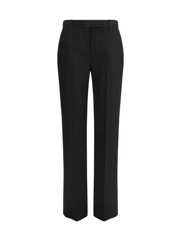 Alexander McQueen Pinstriped Tailored Trousers - Black