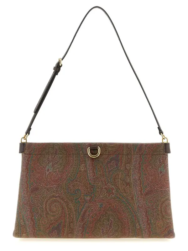 Etro Talk' Mini Clutch In Paisley Jacquard - Brown