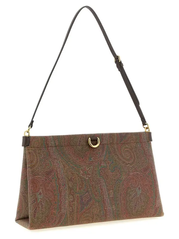 Etro Talk' Mini Clutch In Paisley Jacquard - Brown