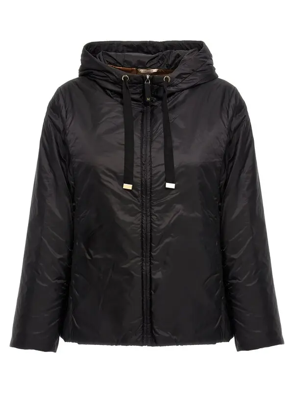 Max Mara Greenh Padded Waterproof Canvas Jacket - Black