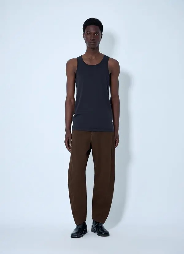 LEMAIRE Cotton Jersey Sleeveless Tank Top - Black