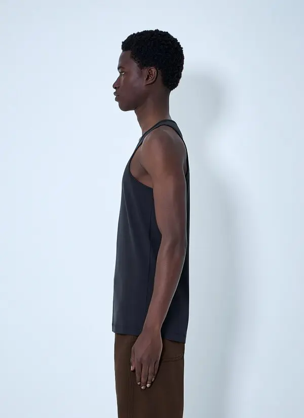 LEMAIRE Cotton Jersey Sleeveless Tank Top - Black