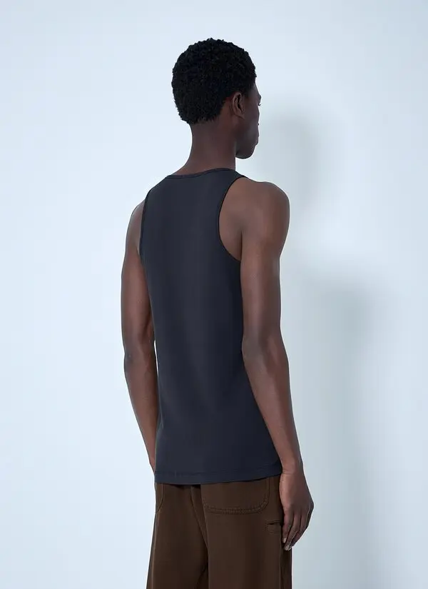 LEMAIRE Cotton Jersey Sleeveless Tank Top - Black