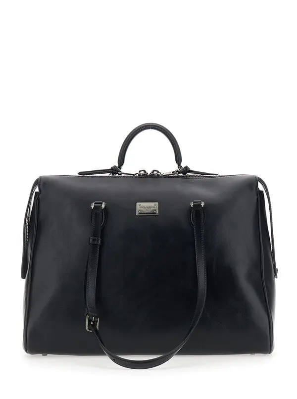 Dolce & Gabbana Vittoria Shoulder Bag With Logo Plate - Multicolor