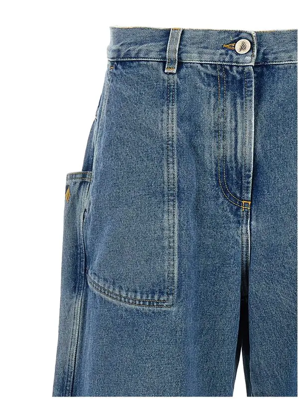Attico Maxi Pocket Wide Leg Jeans